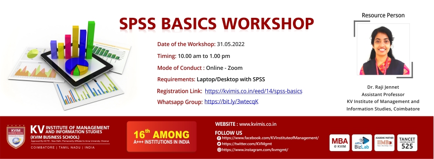 SPSS Basics Workshop | KV Institute of Management and Information Studies