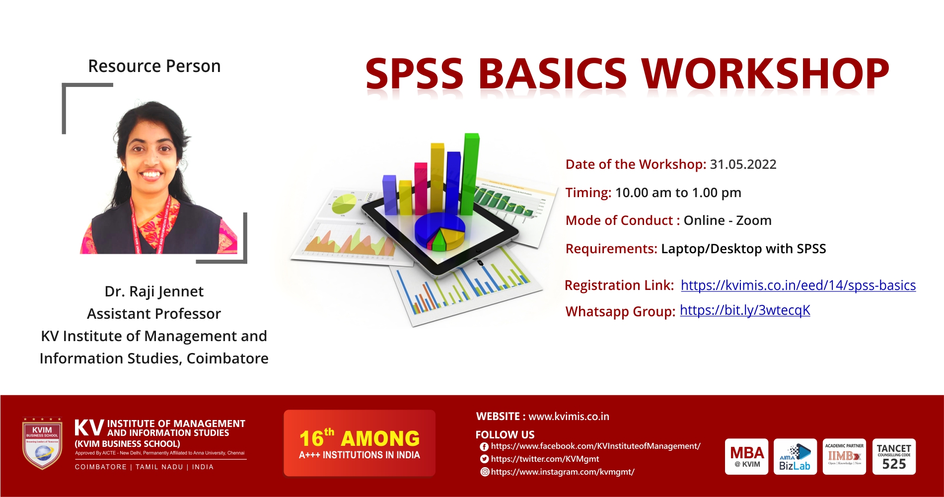 SPSS BASICS WORKSHOP | KV Institute of Management and Information Studies